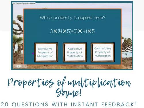 Properties of Multiplication & Missing Factors Digital Game | TPT