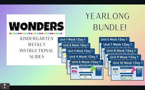 Wonders Kindergarten Instructional Slides (UNITS 1-10) by Miss Brown's ...