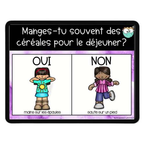 Oui ou Non French Back to School Digital Movement Break | TPT