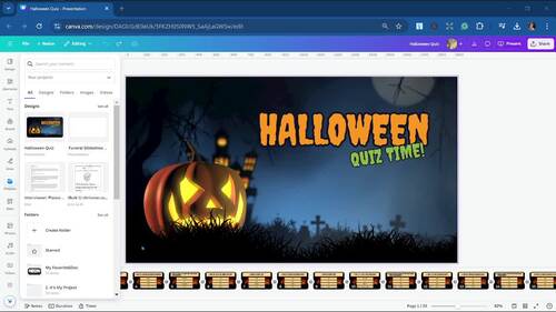 Editable Halloween Interactive Games Canva Template Digital Resource ...