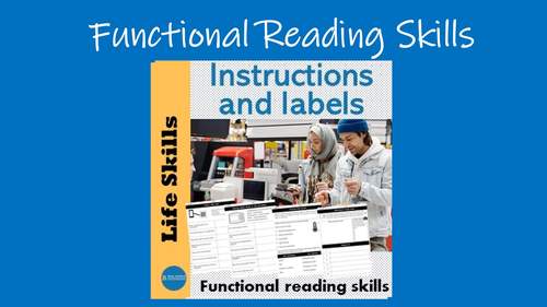 Functional life skills reading with instructions and labels | TpT