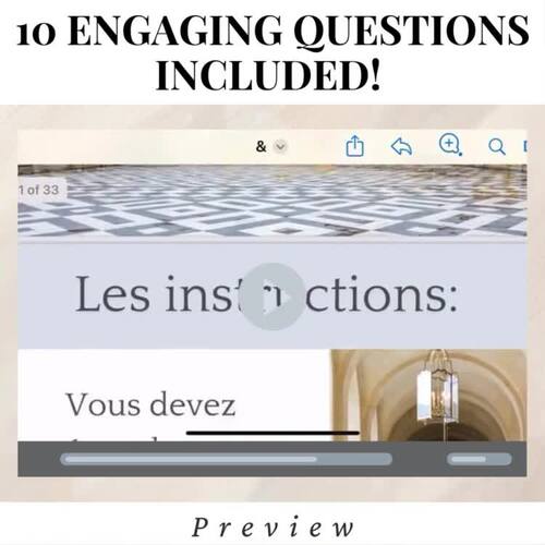 Versailles Digital French Escape Room | Bienvenue à Versailles | TPT