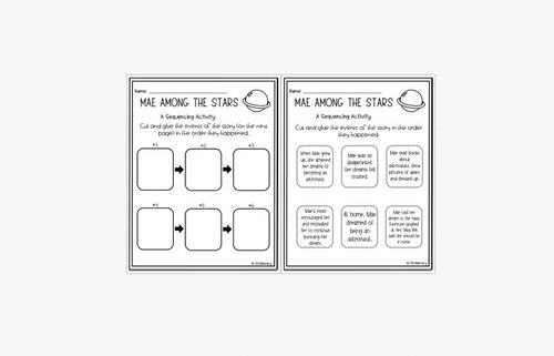 Mae Among the Stars Book Companion Activities | Women's History Month ...