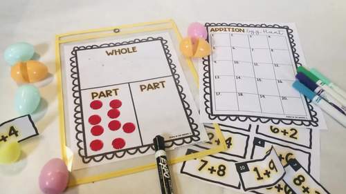 Addition Easter Egg Hunt Distance Learning by Stars in the Making