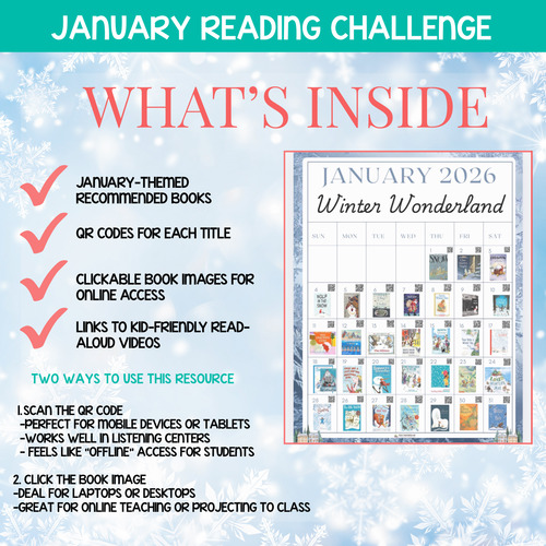 January Reading Challenge 2026 by Reading Challenge Library | TPT