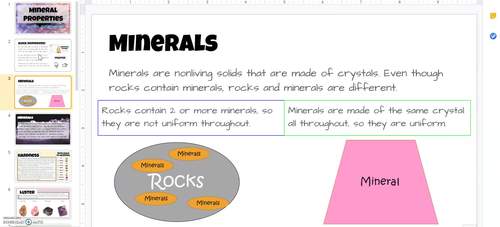 Mineral Properties (Google Slides Lesson) Distance, Virtual | TPT