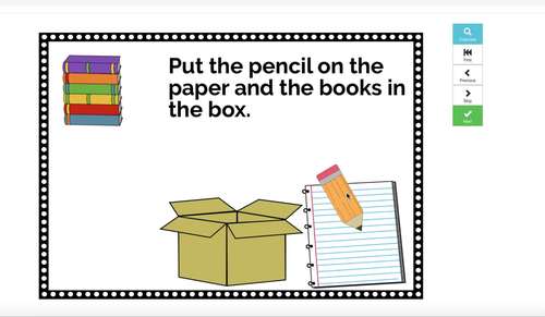 Following 2 Step Directions- Interactive- Boom Cards by Dos Languages ...