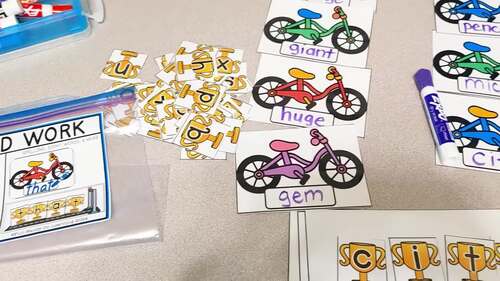 Spelling or Sight Word Activity FOR ANY LIST | Bike Race | TPT