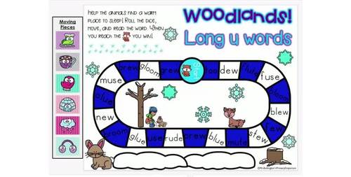 Digital Winter Board Games Short Vowel, Long Vowel, Blends | TPT