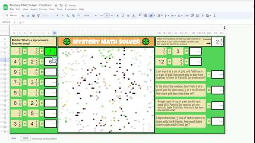 St. Patrick's Day - Decimals, Fractions, Ratios - Digital Math Pixel ...