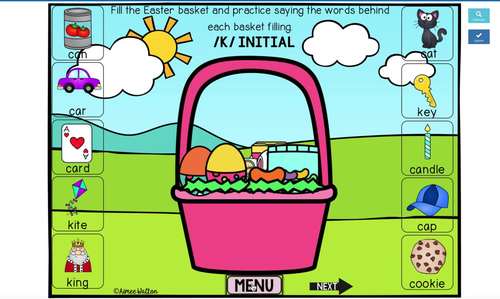 Fill the Easter Basket Interactive Articulation Speech Boom Cards™