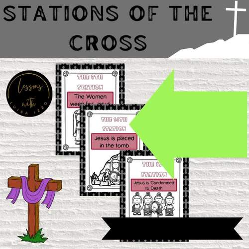 EASTER Stations of the Cross Coloring (Lent Printable Worksheets)
