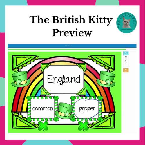 St. Patrick's Day Common Nouns and Proper Nouns Grammar Boom™ Cards