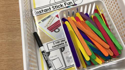 Instant Center Mats: Stick Fun (Fine Motor, Morning Work, Morning Tubs)