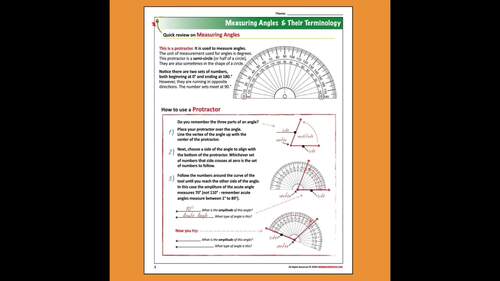 Measurement: More Angles & Practice Measuring with Protractors ...