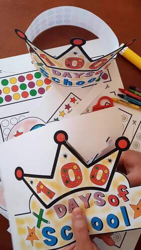 100th Day of School Crown | 100th Day of School Hat | 100 Day of School ...