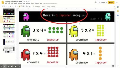 Among Us: Multiplication & Division Facts, Paperless/ Google Slides (3 ...