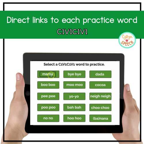Apraxia of Speech CVCV Words Smoothies Boom Cards™ C1V1C1V1 by Cytryn ...