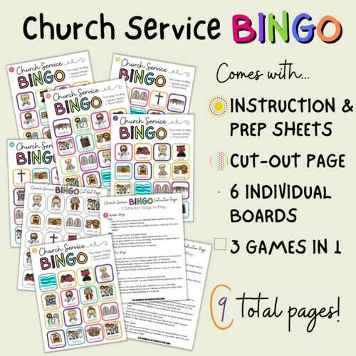Bible Bingo | Printable Church Bingo | Bible Games for Kids | Jesus ...