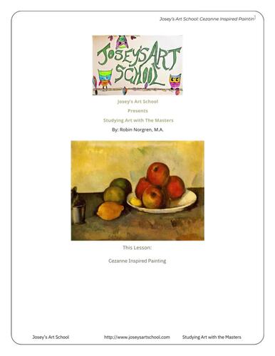 Paul Cezanne Art Lesson Art History Project Common Core ELA | TPT