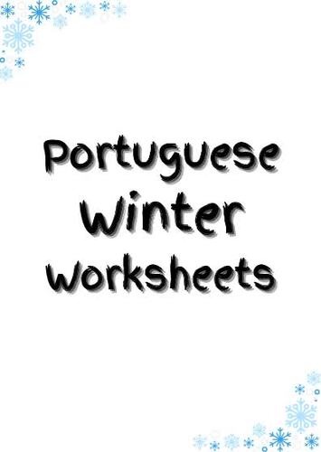 Portuguese Winter Worksheets Activity by Worksheet Whisperer | TPT