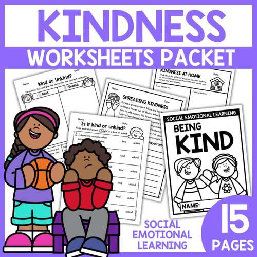 Kindness Worksheets Packet Bundle | No-Prep Fun SEL Activities for ...