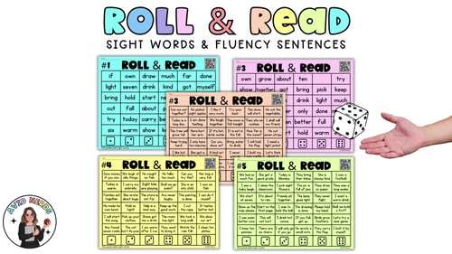 Third Grade Sight Words and Fluency Sentences Worksheets | Roll and ...