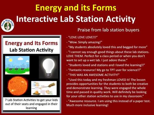 Energy and Its Forms - 7 Engaging Lab Stations by Teach With Fergy