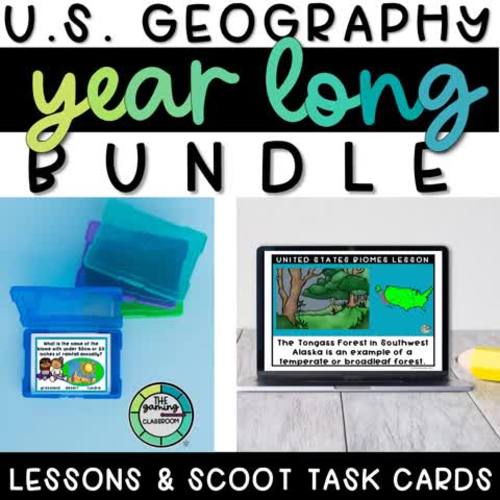 Geography of the US Bundle by The Gaming Classroom | TpT