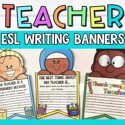 ESL Teacher Appreciation Week-Day Writing Craft – Bulletin Board Banner ...
