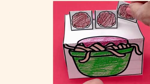 Spaghetti Dinner Craft| Cut, Fold, and Build with No-Prep STEM Activities