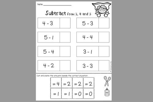 Subtraction to 10 by Teaching Trove | TPT