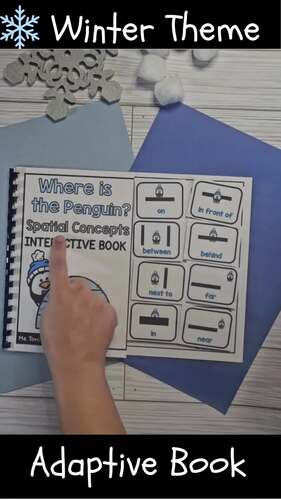 Winter Spatial Concepts Adaptive Book | Positional Word Book | TPT