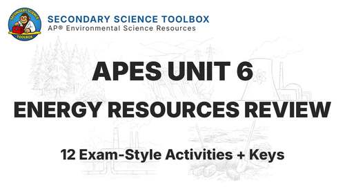 APES Unit 6 Energy Resources Review – 12 AP Exam Activities (Stations ...