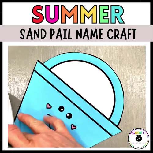 Summer Name Craft | Preschool & Kindergarten Sand Pail Name Writing ...