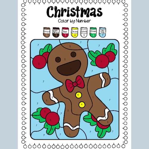 Christmas Color By Number Coloring Pages by Mommy Evolution | TPT