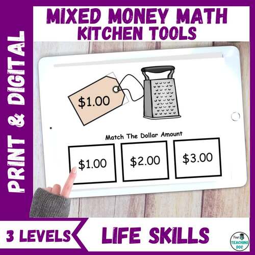 Kitchen Tools: Identify, Count and 'Next Dollar Up' Money Skills + Task ...