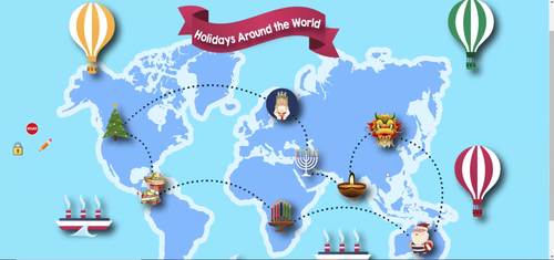 Holidays Around the World Digital Escape Room for Distance Learning