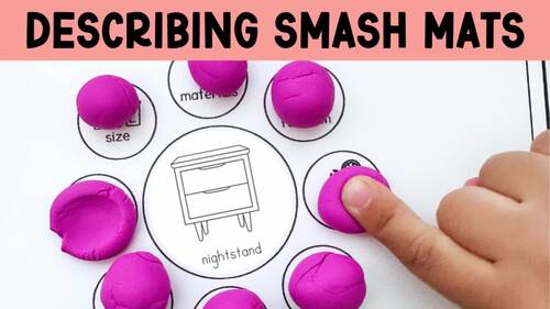 150 Describing Language Smash Mat Task Cards for Speech Therapy | Level 3
