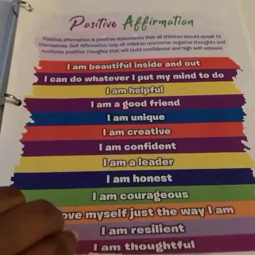 Social and Emotional Learning Positive Affirmation Journal by ...