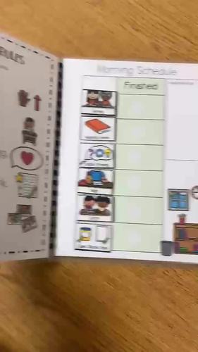 Individual Student Visual Schedule with Editable Icons by Blueberry Patch