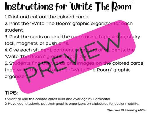 Spring Themed Words Write The Room A-Z Reading Writing Activity with ...