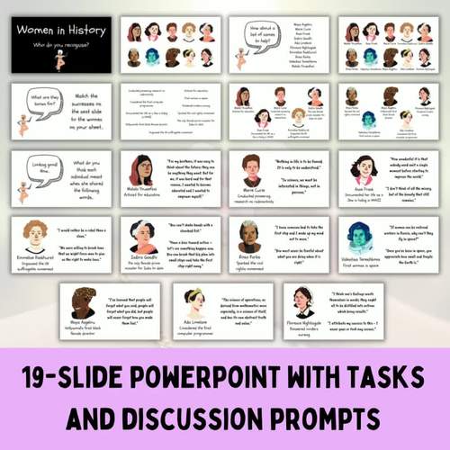 Important Women in History | Quotes | Tasks and Discussion Prompts | WHM