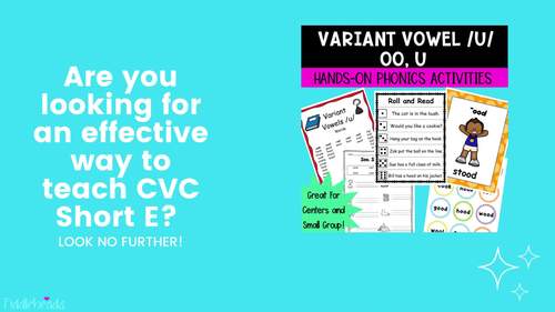 Variant Vowel u | Vowel Team oo, u | Phonics Centers and Small Group ...