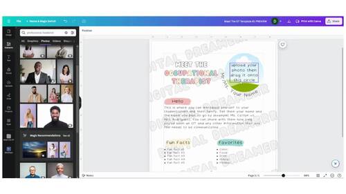 Meet the Occupational Therapy / OT Editable Canva Template by ...