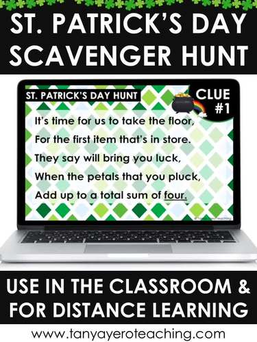 Digital Activities for St. Patrick's Day Scavenger Hunt by Tanya Yero ...
