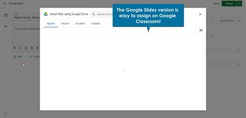 Reptile Words (2-Syllable VCe) - Read and Cover | Google Slides + Jamboard