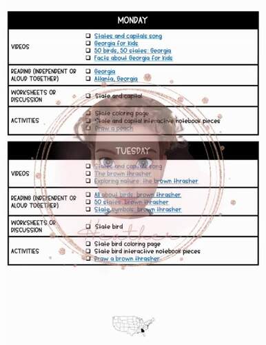 Georgia State Unit Study | Capital, Bird, Flower, Flag, Animal | State ...