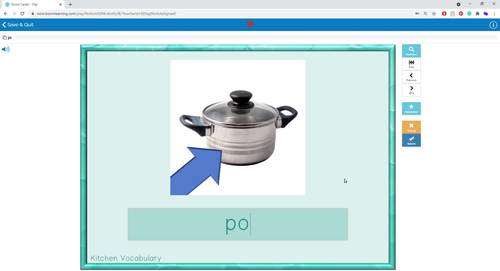Kitchen Home Vocabulary #4 BOOM CARDS for Adult ESL by Rike Neville