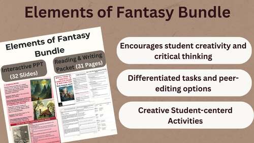 Fantasy Fiction Genre Unit Bundle (PowerPoint & Reading & Writing Packet)